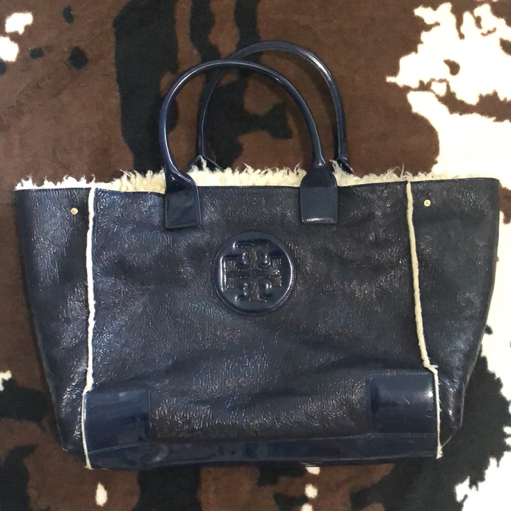 Rare Tory Burch Gorgeous Shearling Lined Bag - Gem